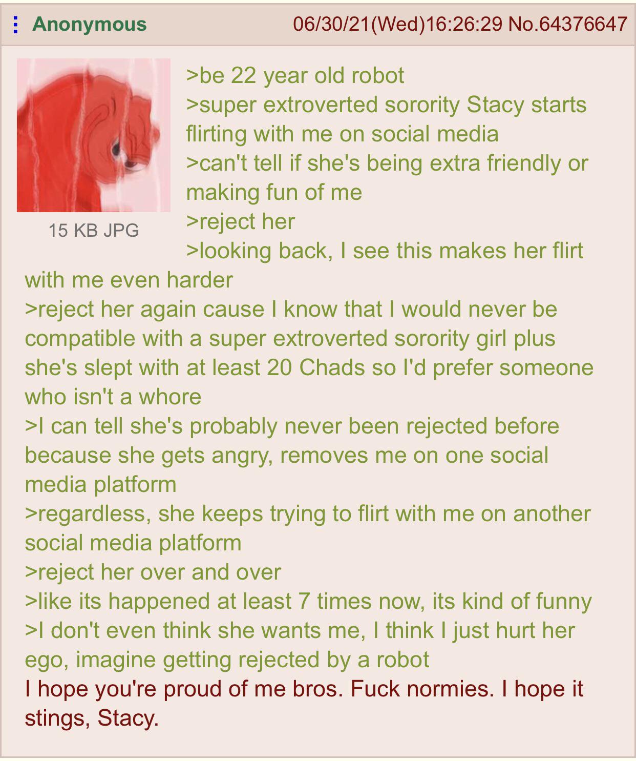 Anon makes Stacy seethe | Scrolller