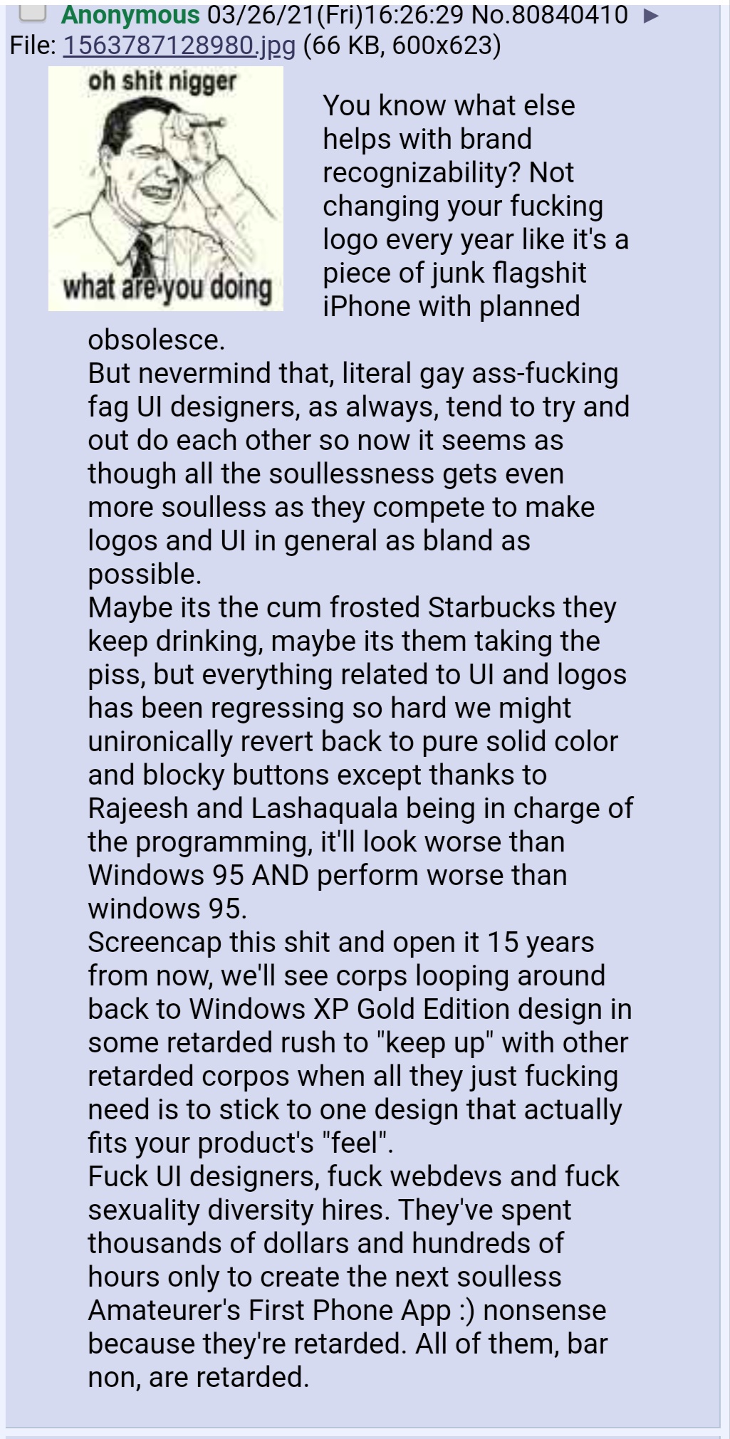 Anon on modern UI design | Scrolller