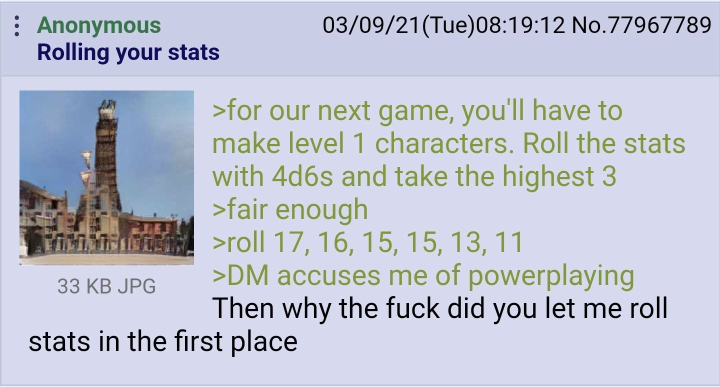 Anon rolls stats | Scrolller