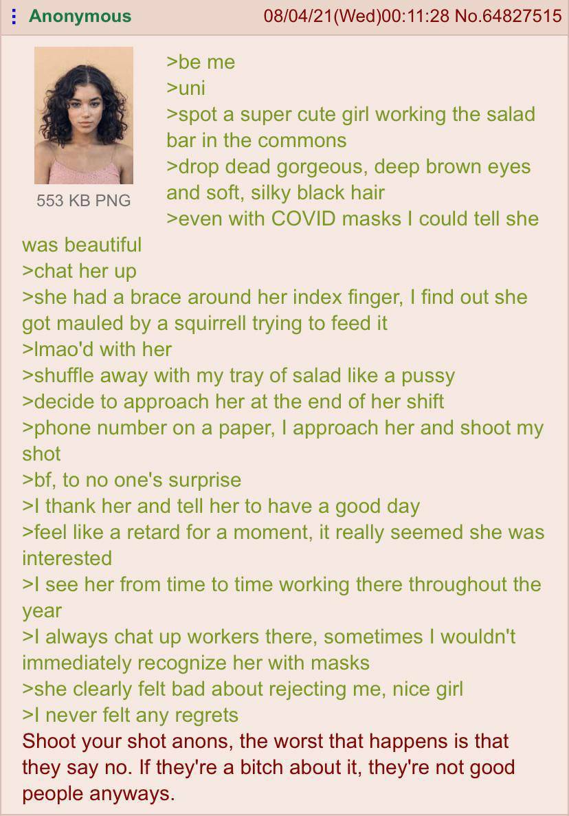 Anon talks to a girl | Scrolller