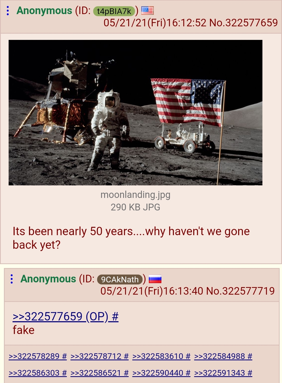 Anons discuss moonlanding | Scrolller
