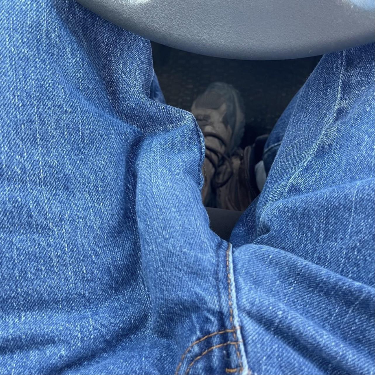 Another bulge in the car at lunch. Hard to hide with no underwear… | Scrolller