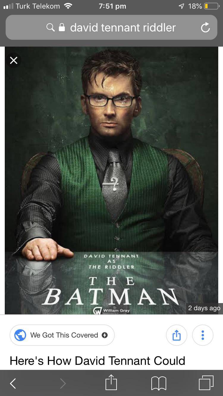 Another david tennant riddler photo | Scrolller