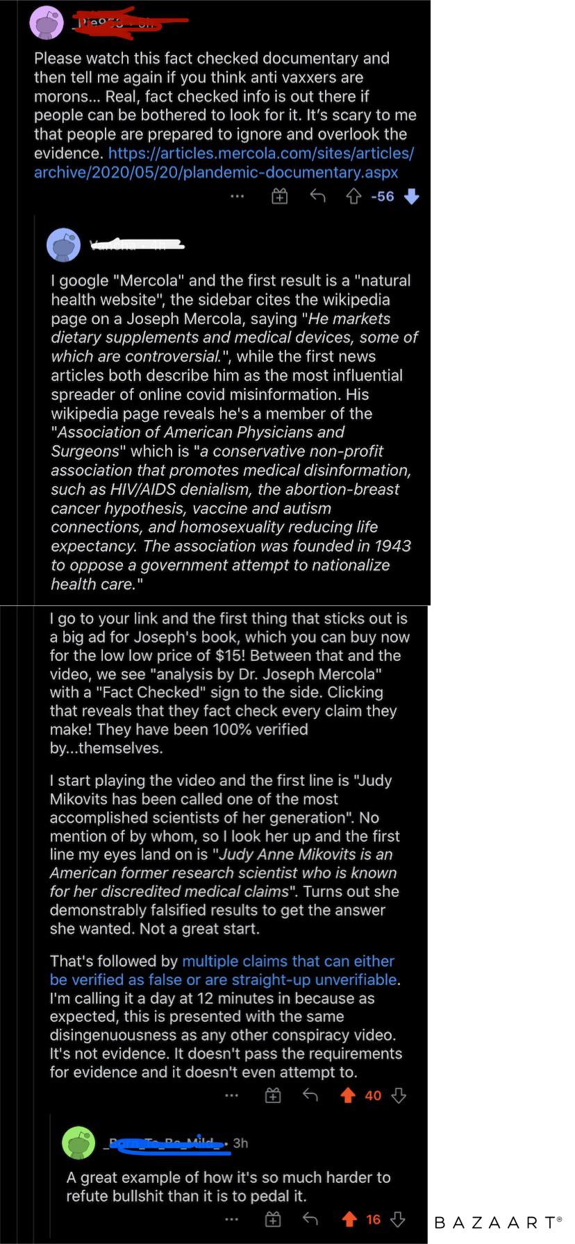 Anti vaxxer get his 100% verified facts, fact checked. | Scrolller