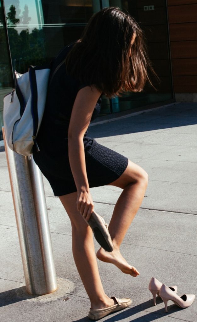 AOC's feet while she changes shoes | Scrolller