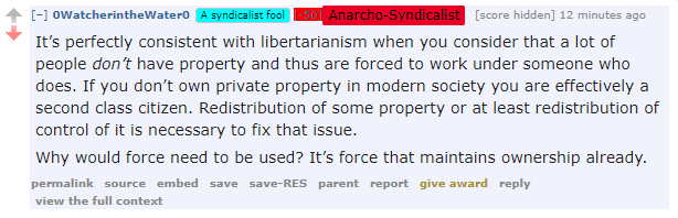 Apparently, stealing somebody's property is perfectly libertarian | Scrolller