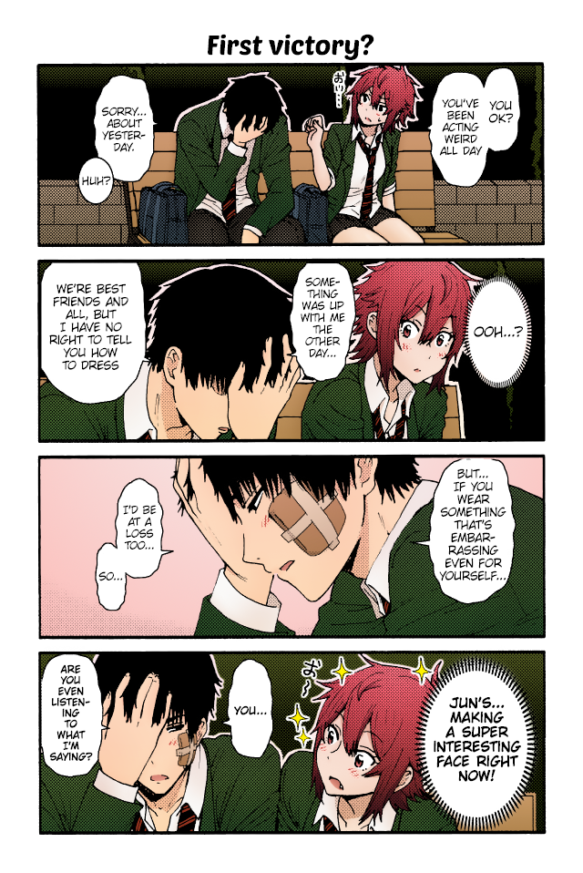 [ART] Coloring pages of Tomo-Chan until I finish, give up, or die - Day 82 "First Victory ...