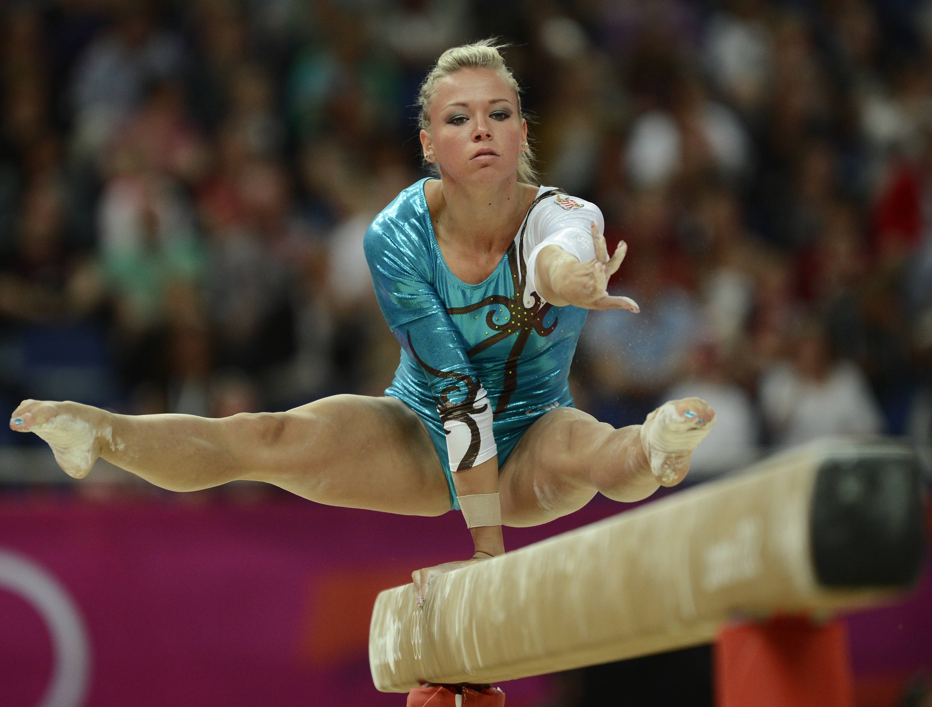Artistic gymnast woman Dorina Boczogo of Hungary at the 2012 olympics | Scrolller