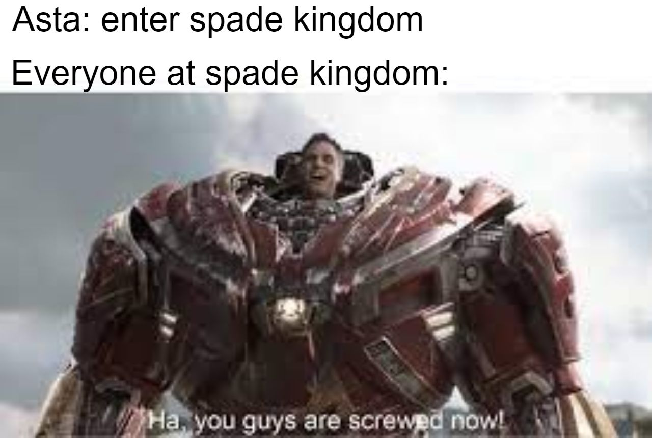 Asta when he enter spade kingdom | Scrolller