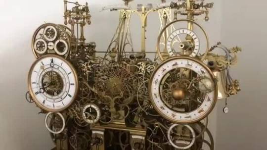 Astronomical Skeleton Clock [x-posted from /r/mechanicalgifs] | Scrolller