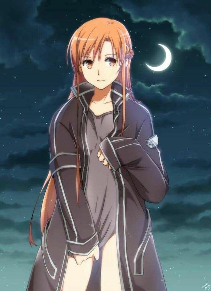 Asuna in her Husband's clothes. | Scrolller