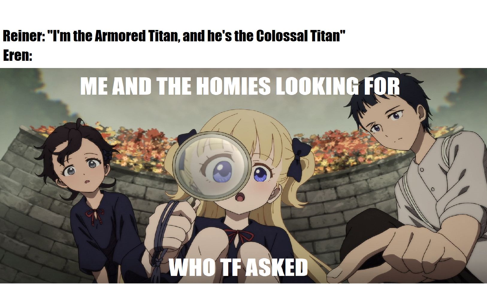 [Attack on Titan Season 2 Spoiler] Bertolt: wtf bro | Scrolller