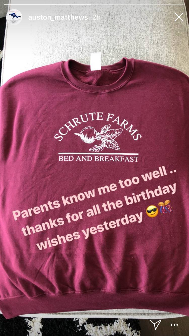 Auston Matthews’ birthday present from his parents | Scrolller