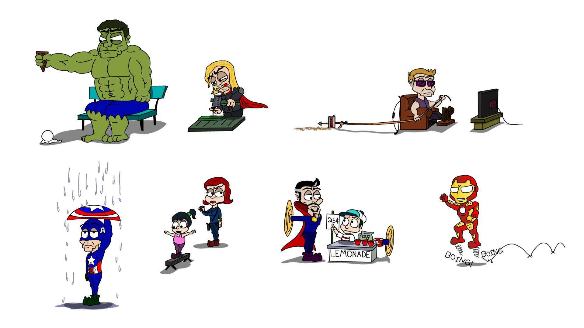 Avenger's Day Off Cartoon | Scrolller