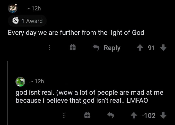 Average atheist gets angry at a meme | Scrolller