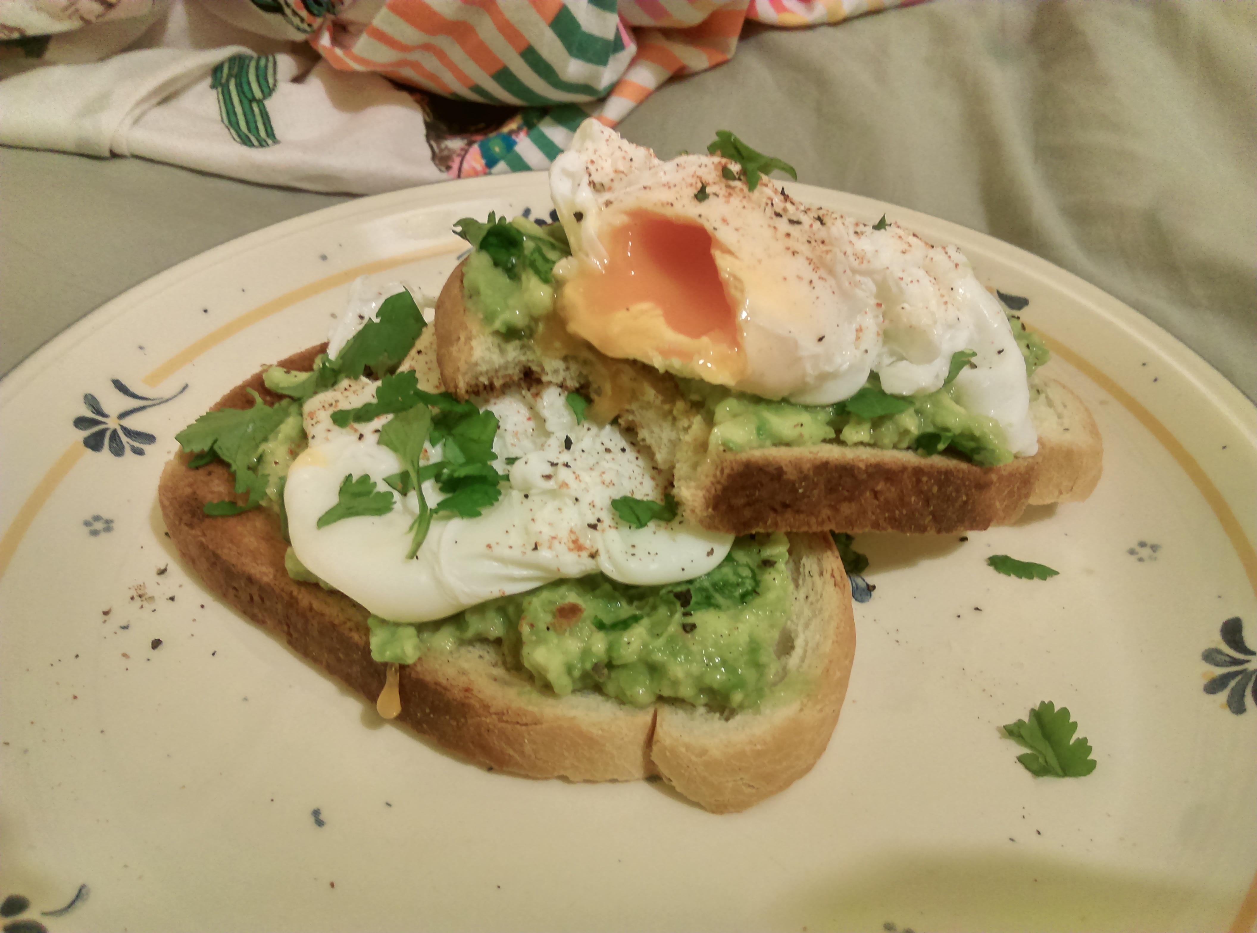 Avocado toast, with poached eggs | Scrolller
