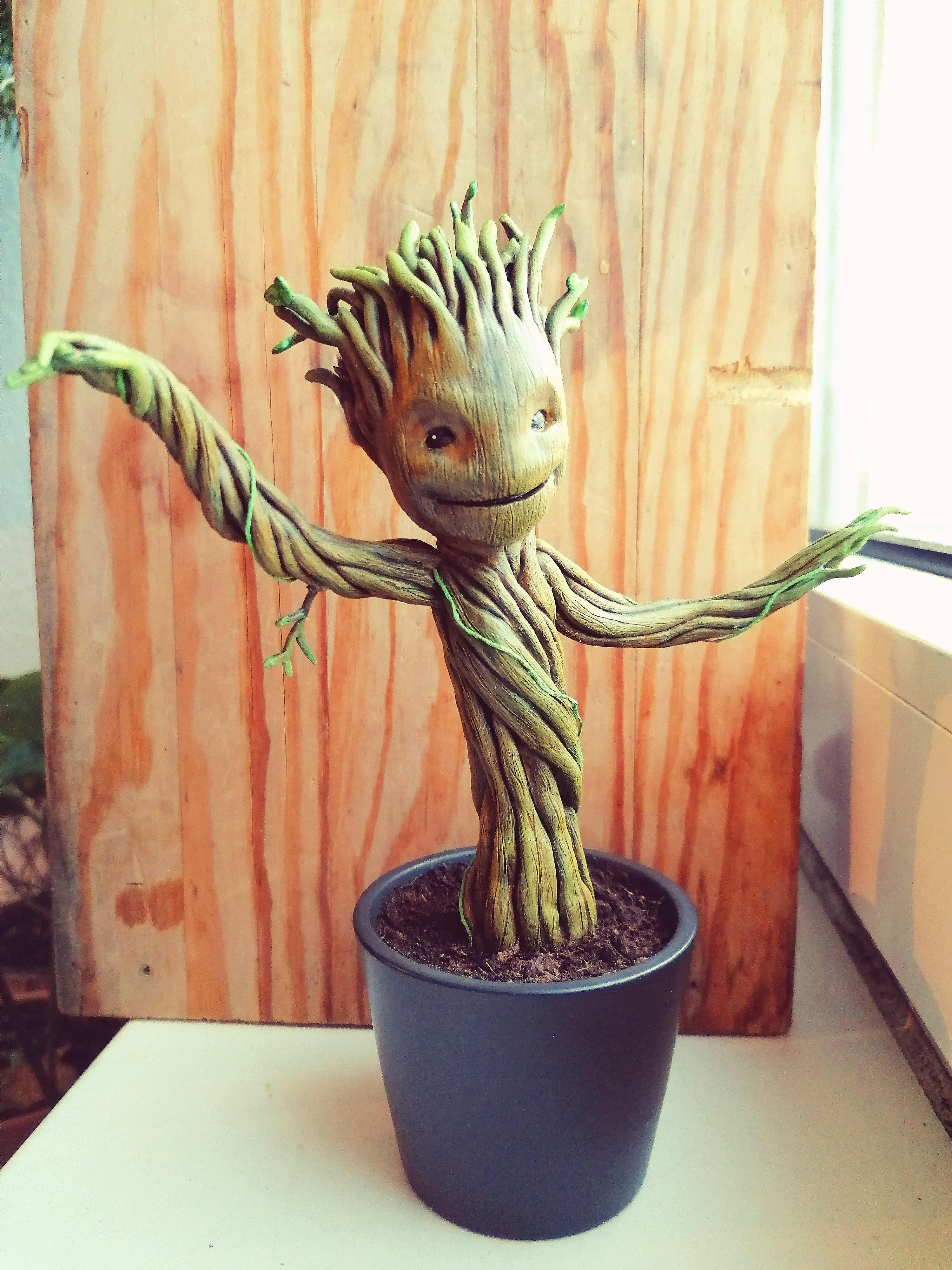 Baby Groot, Sculpey Medium, Me, 2020 | Scrolller