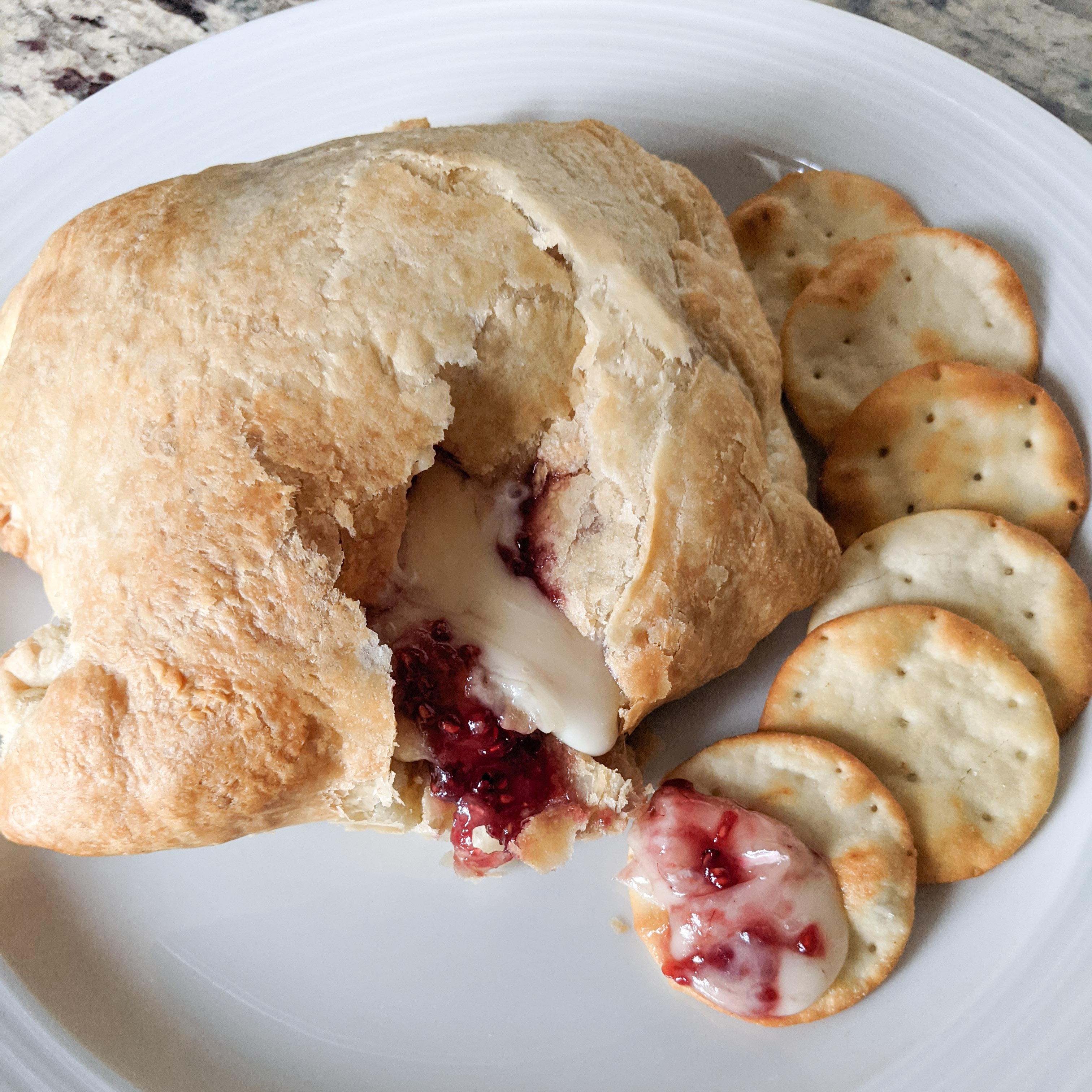 Baked brie with raspberry preserves! | Scrolller