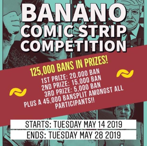 BANANO Comic Strip Competition - 125,000 BANANO in Prizes! | Scrolller