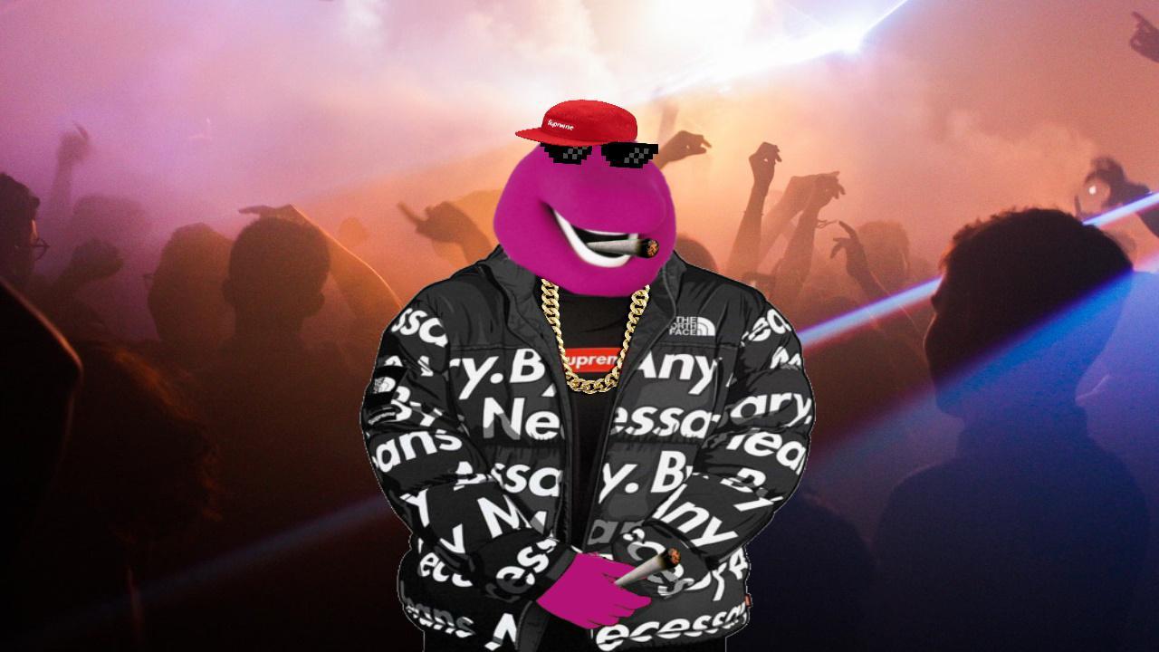 Barney became a rapper | Scrolller