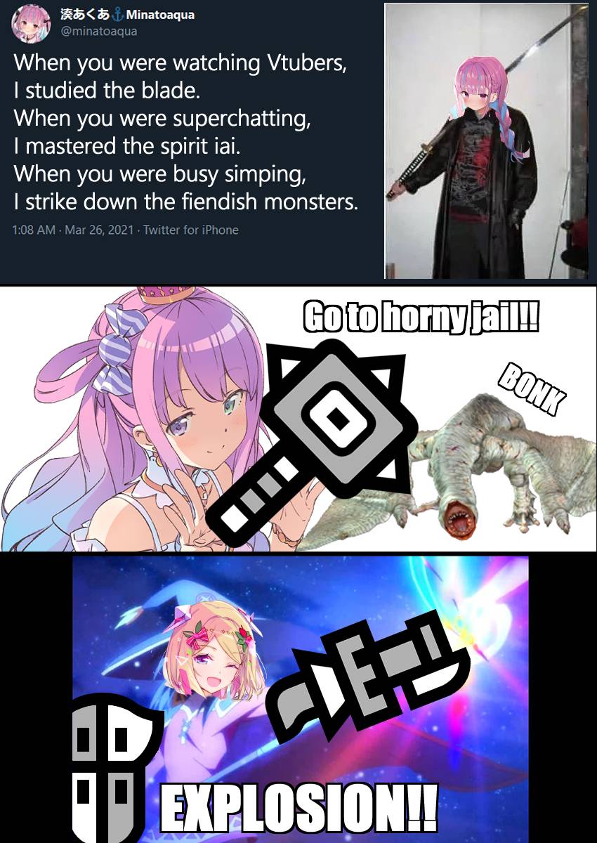 Basically Hololive girls in their Monster Hunter Rise day 1 stream | Scrolller