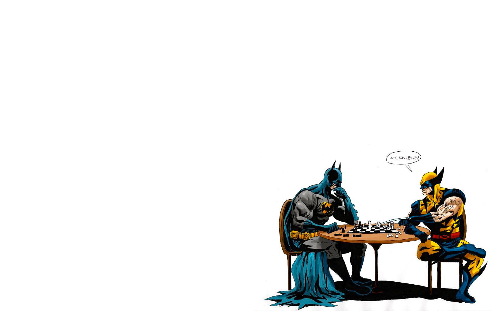Batman and Wolverine playing chess :D [1,680×1,050] | Scrolller