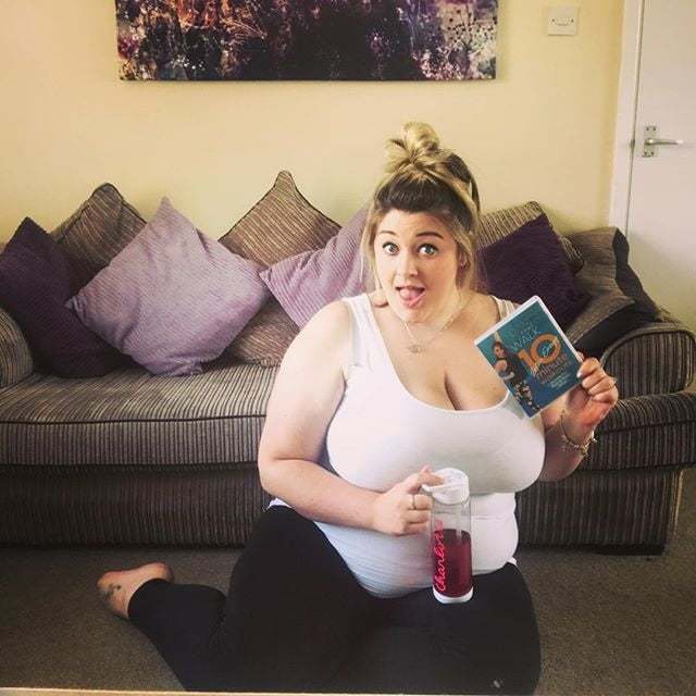 BBW making a silly face in her workout clothes | Scrolller