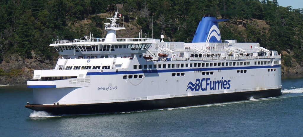 BC Furries S-class ferry MV Spirit of OwO, cruising speed 19.5 knots, capacity 2100 passengers ...