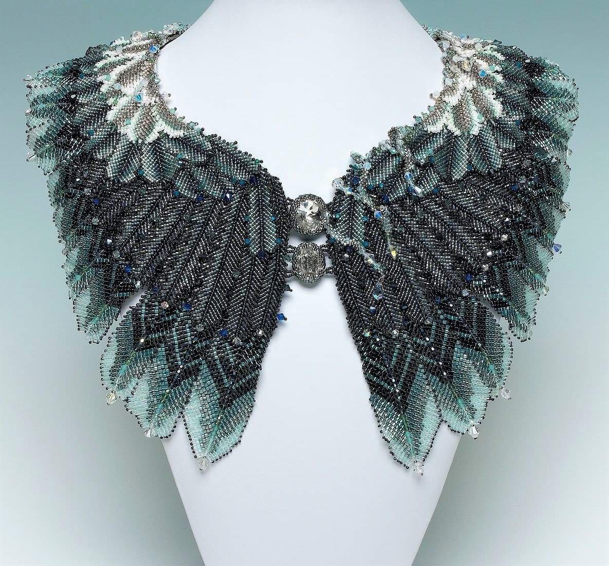 Beaded collar by Ann Braginski (back view) | Scrolller