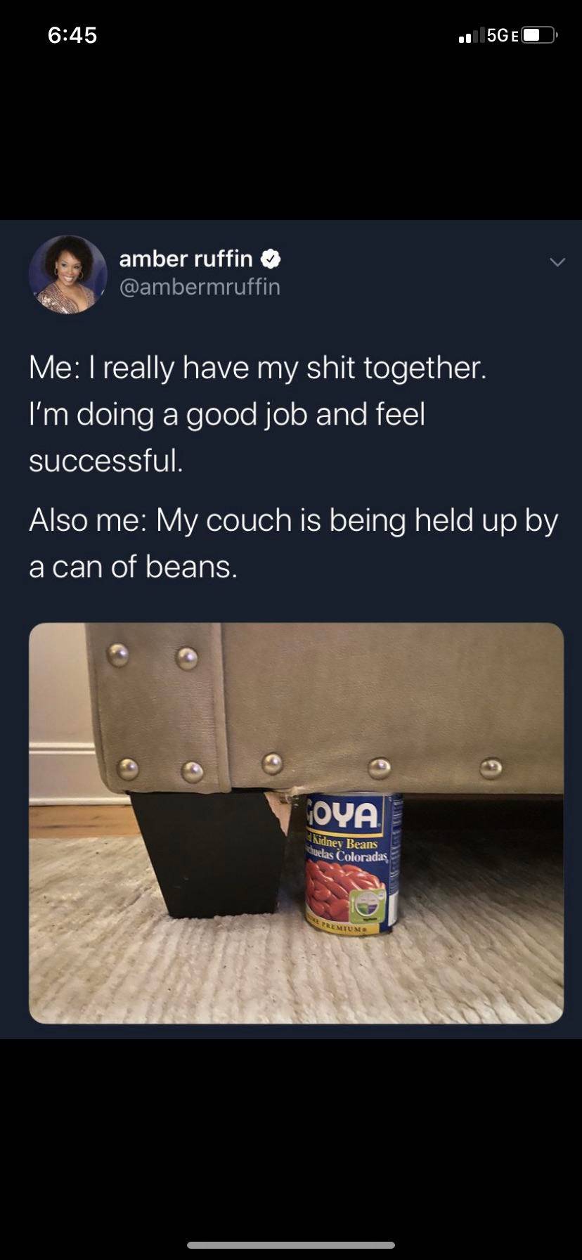 Beans under couch | Scrolller