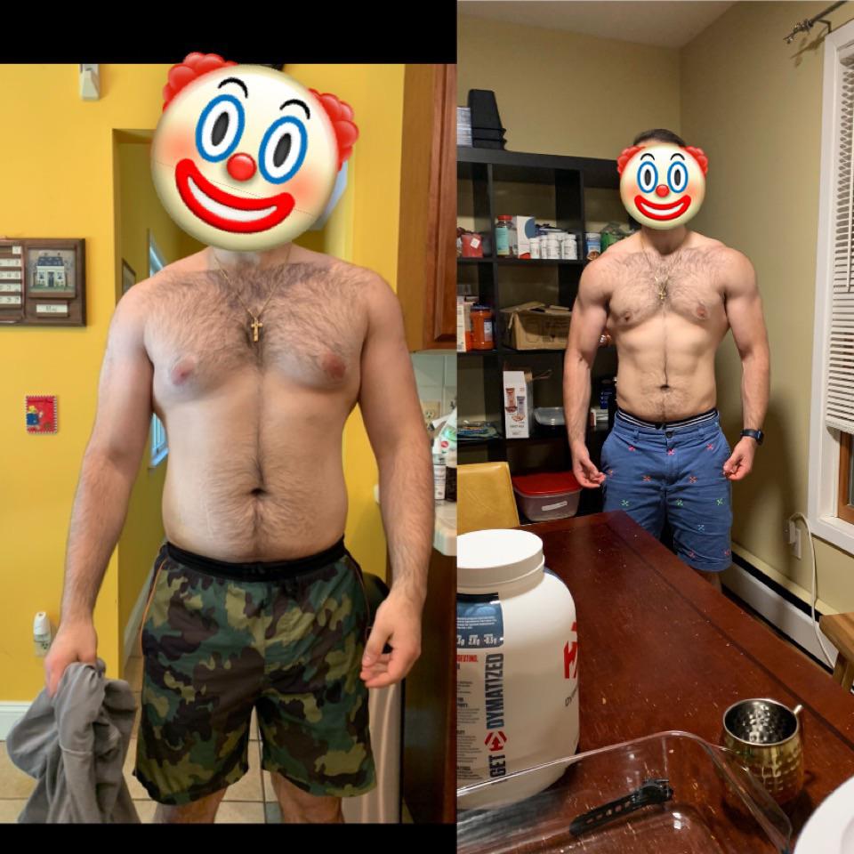 Before and After. Last post was just Afters haha. 5ft10 181 lbs. | Scrolller