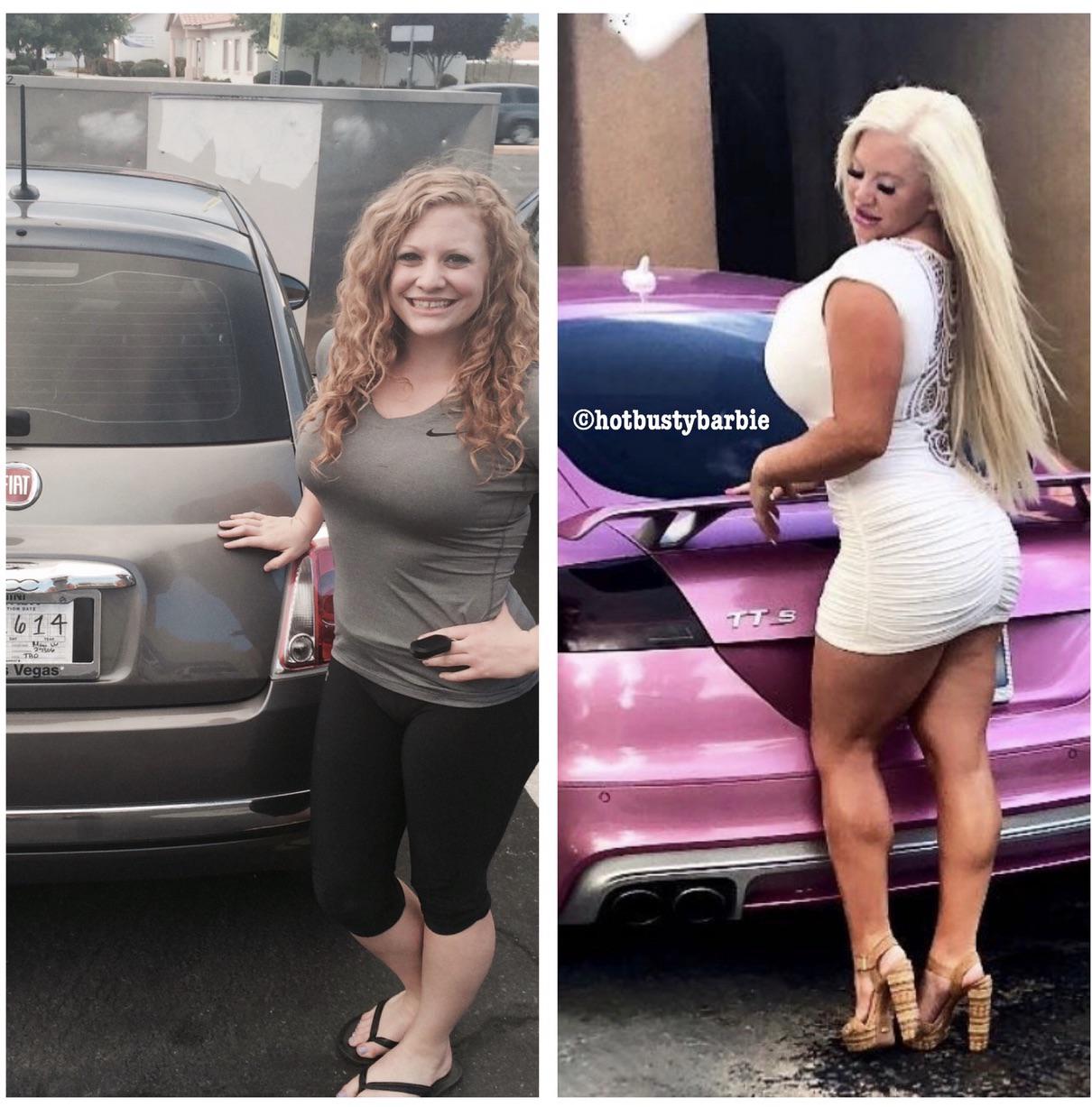 Bimbofication before and after for me, my personality and my car [F ...
