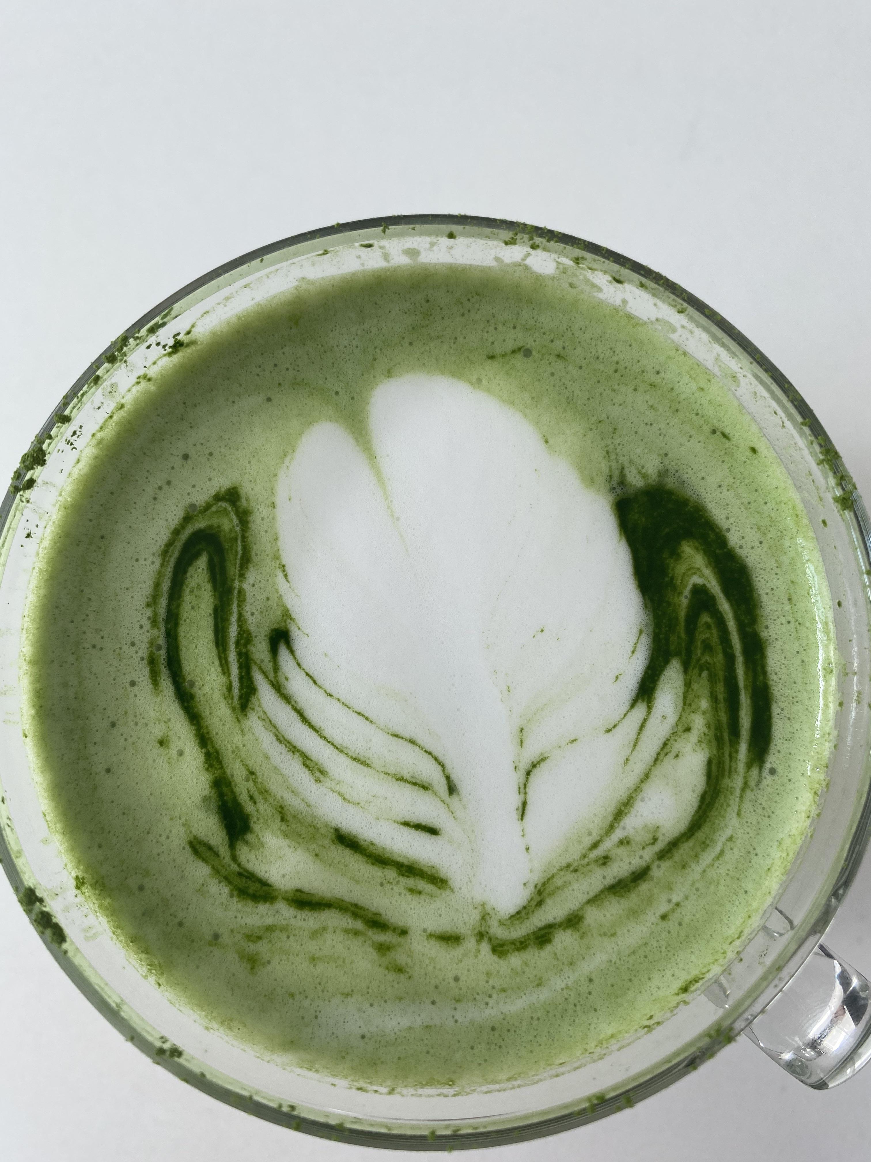 Beginning to get the tulip art on my matcha latte! This took a lot of practice. | Scrolller