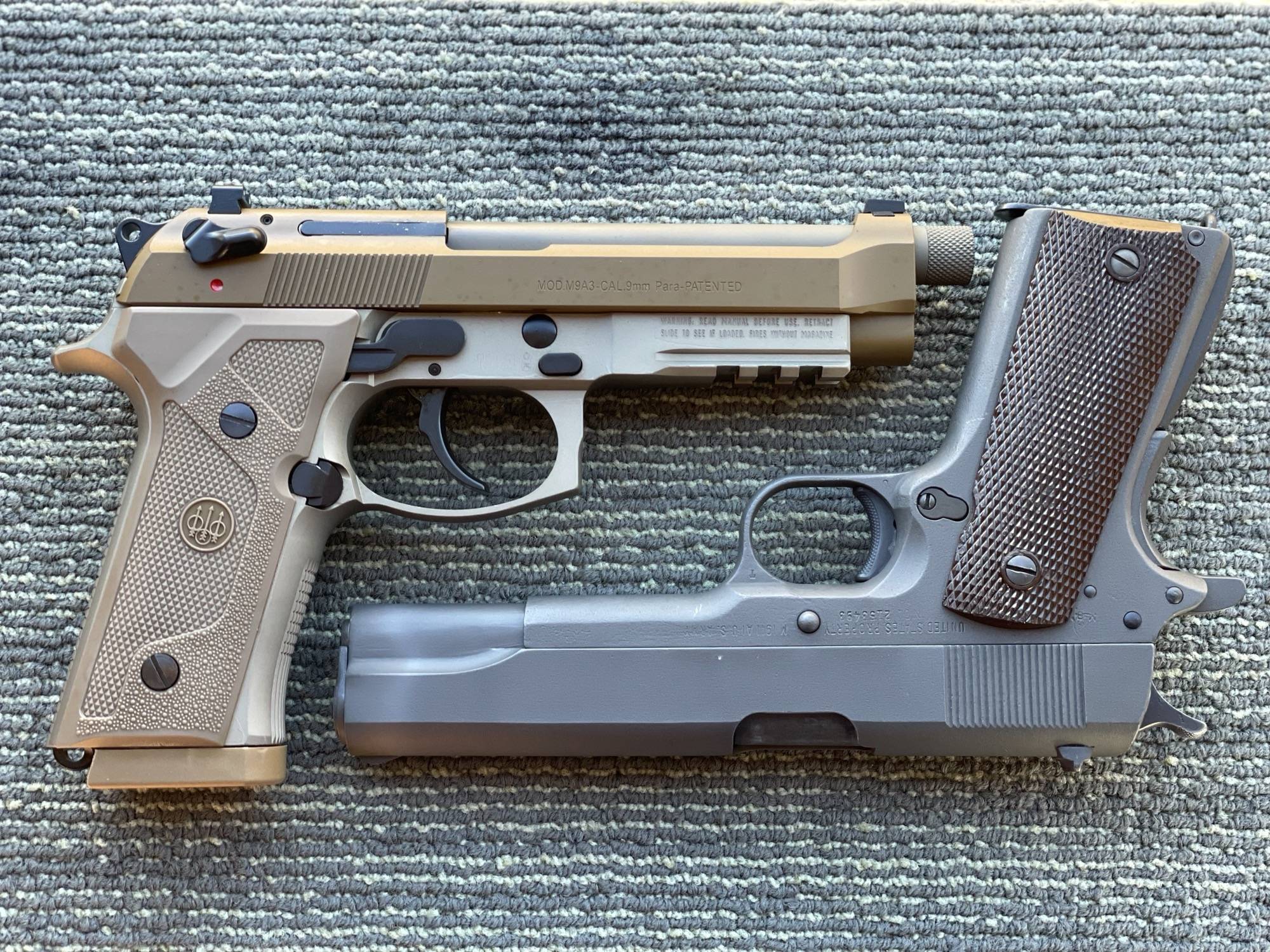 Beretta M9A3 and Remington M1911A1 | Scrolller