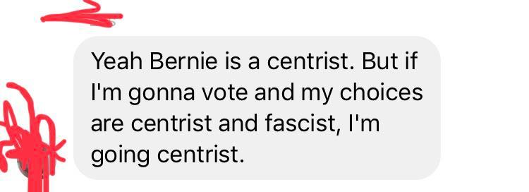 “Bernie is a centrist” | Scrolller