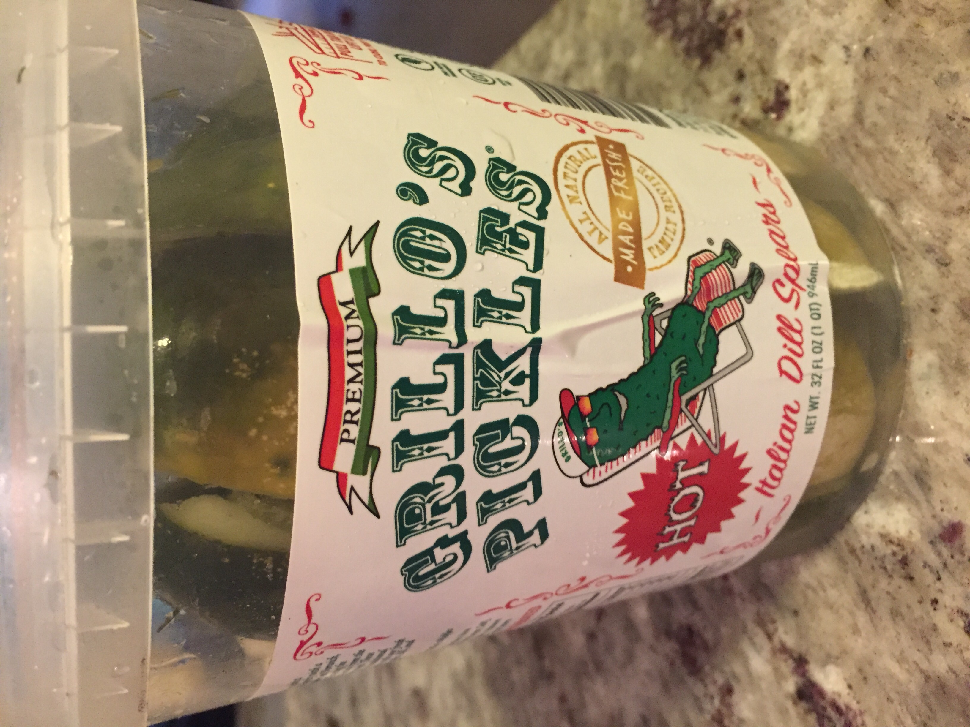 Best new pickle brand I've bought in a long time: Grillo's Pickles Hot Italian Dill Spears ...