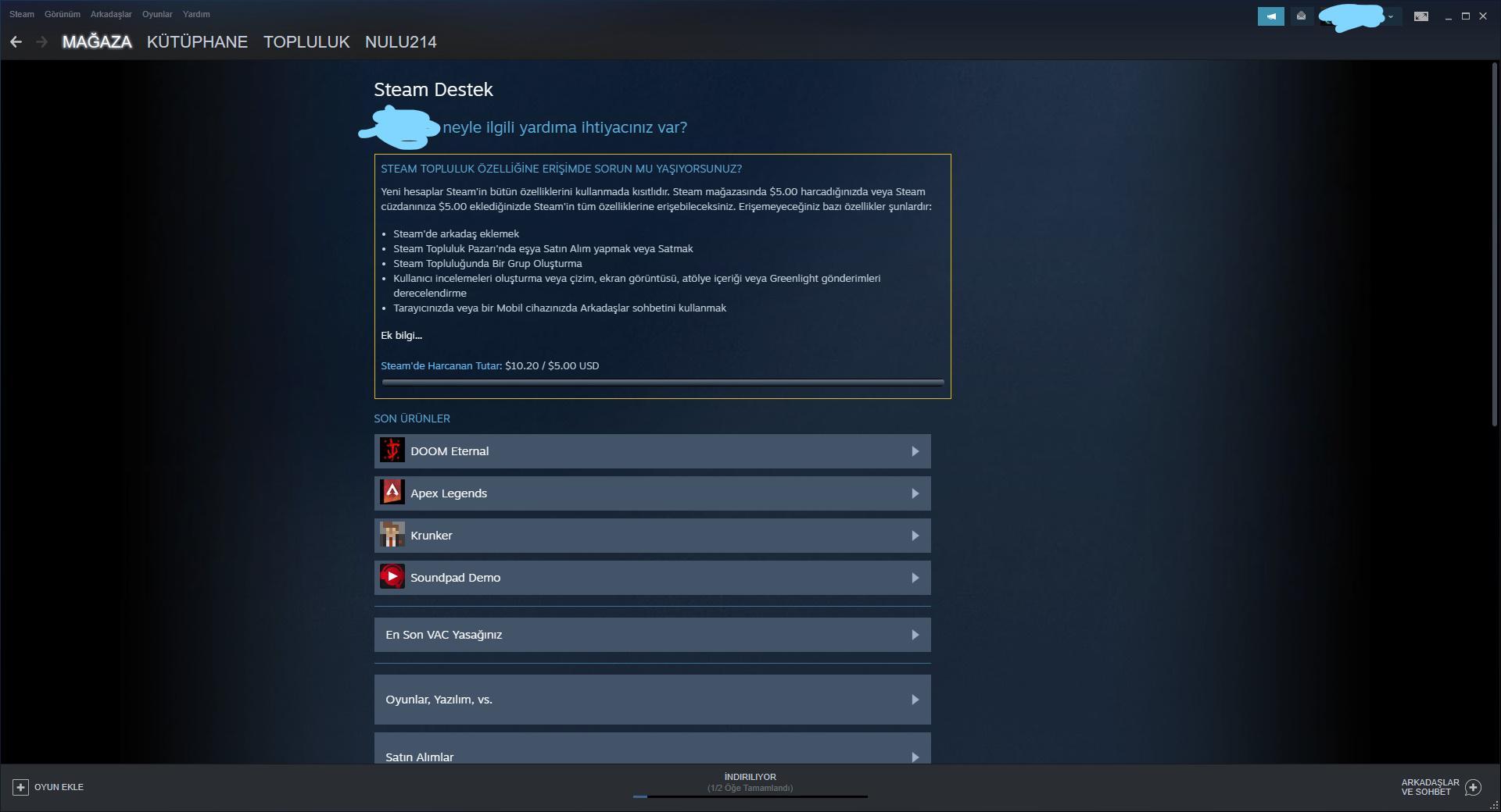 bi el atın lütfen steam mala bağladı | Scrolller