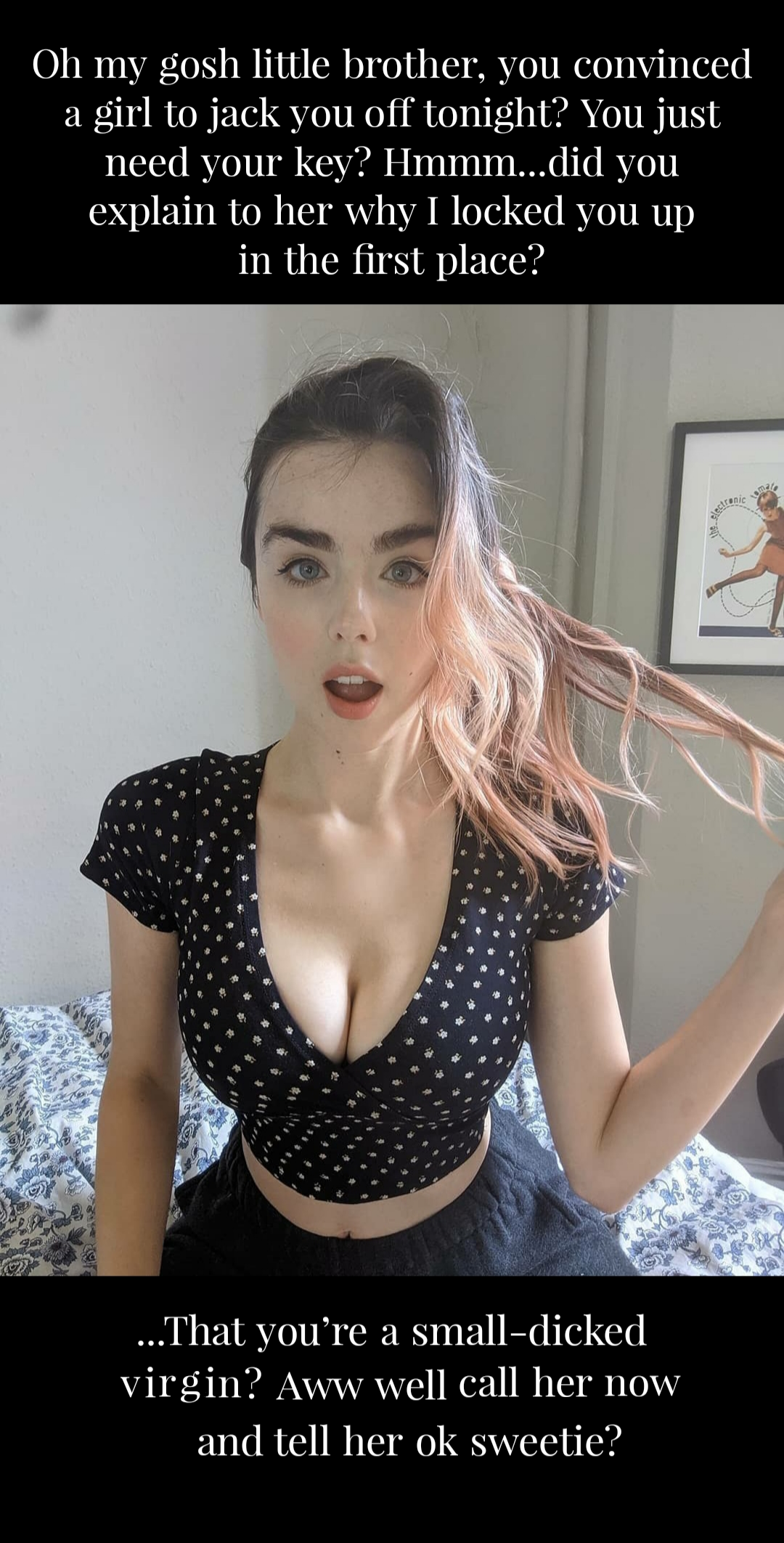 Big [sis] keeps you locked up for your own good! [chastity] | Scrolller