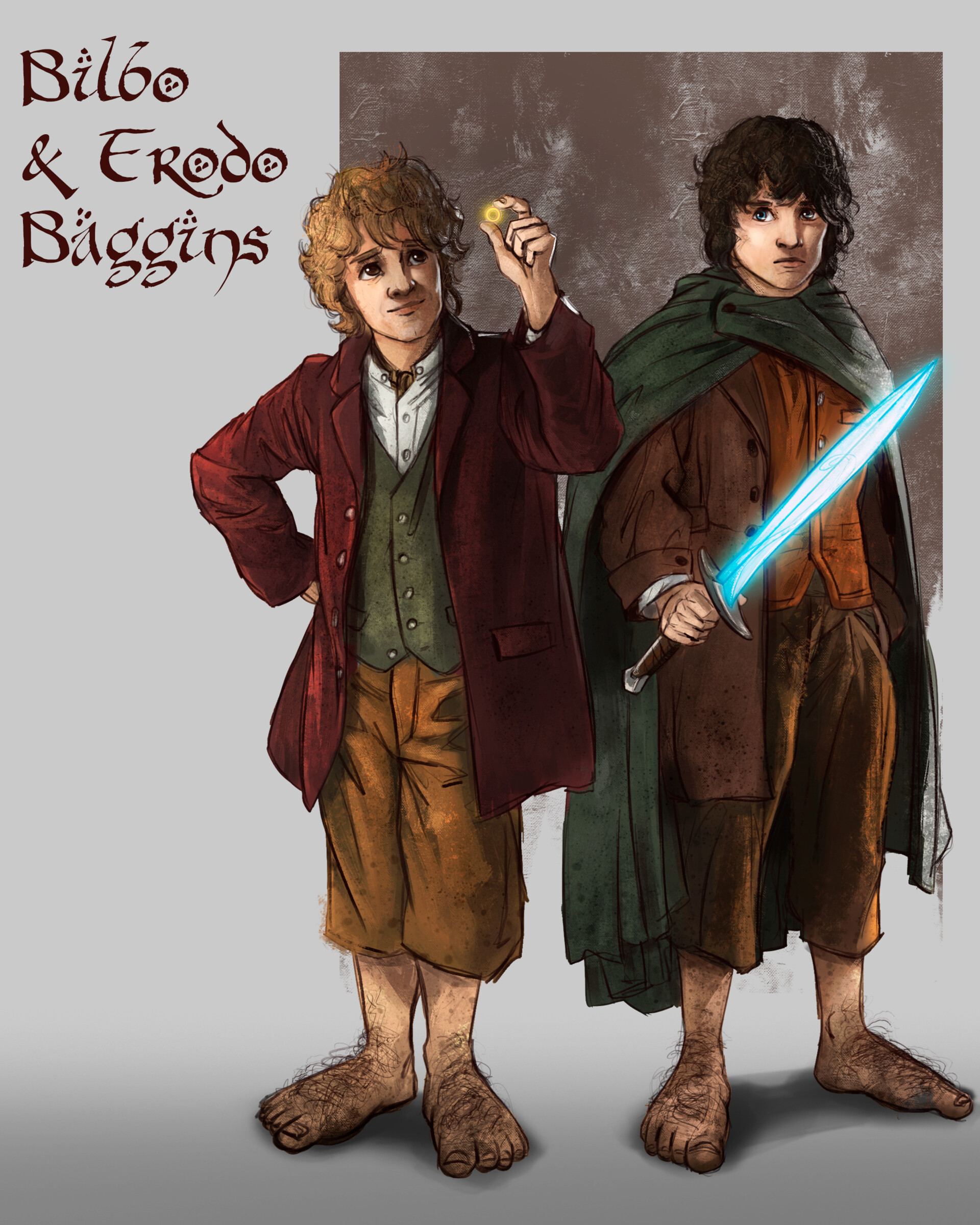 Bilbo & Frodo Baggins by Louiz Brito | Scrolller