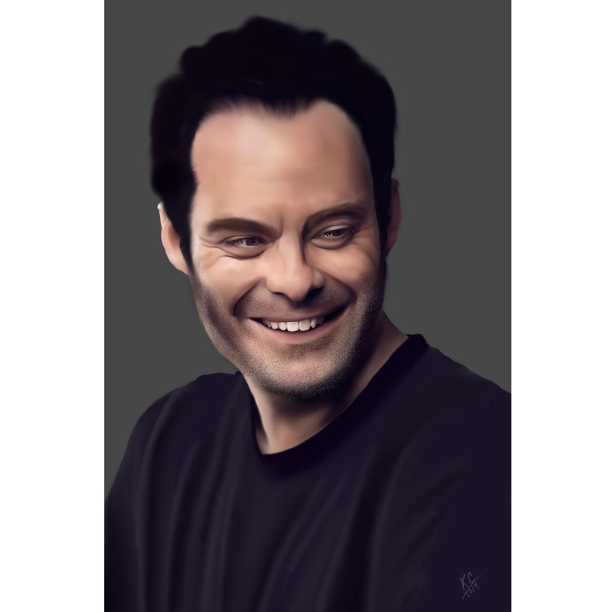 Bill Hader Digital Painting, Procreate iPad, 3hr3min | Scrolller