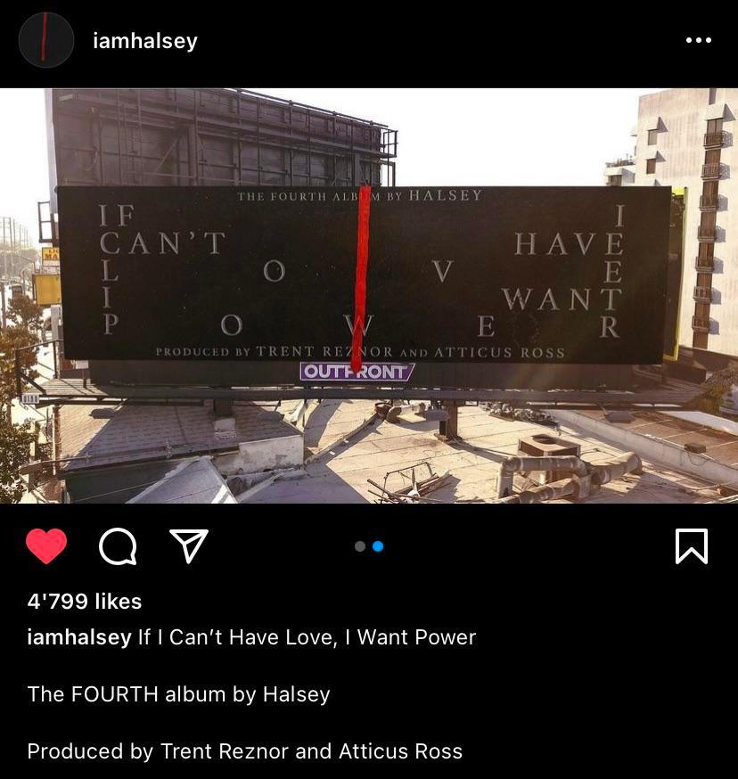 Billboard announcing new Halsey album produced by Trent Reznor and Atticus Ross | Scrolller