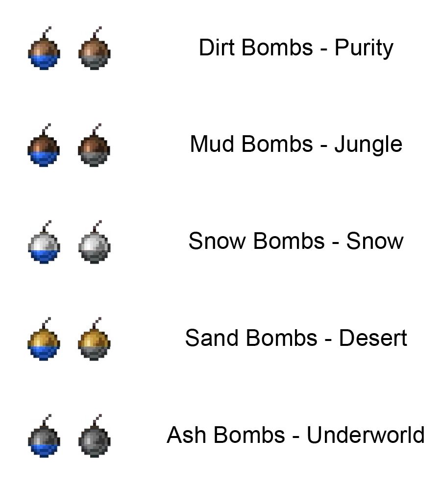 Biome Bombs - to fill out holes in any terrain! | Scrolller