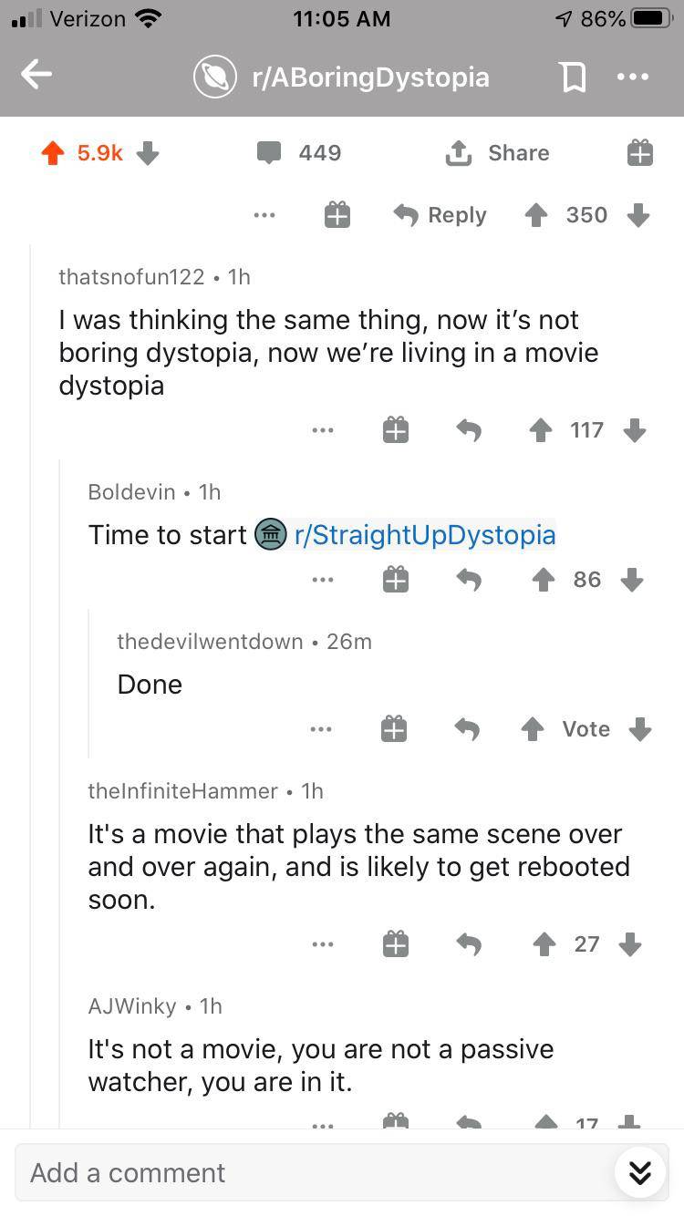 Birth of r/StraightUpDystopia | Scrolller