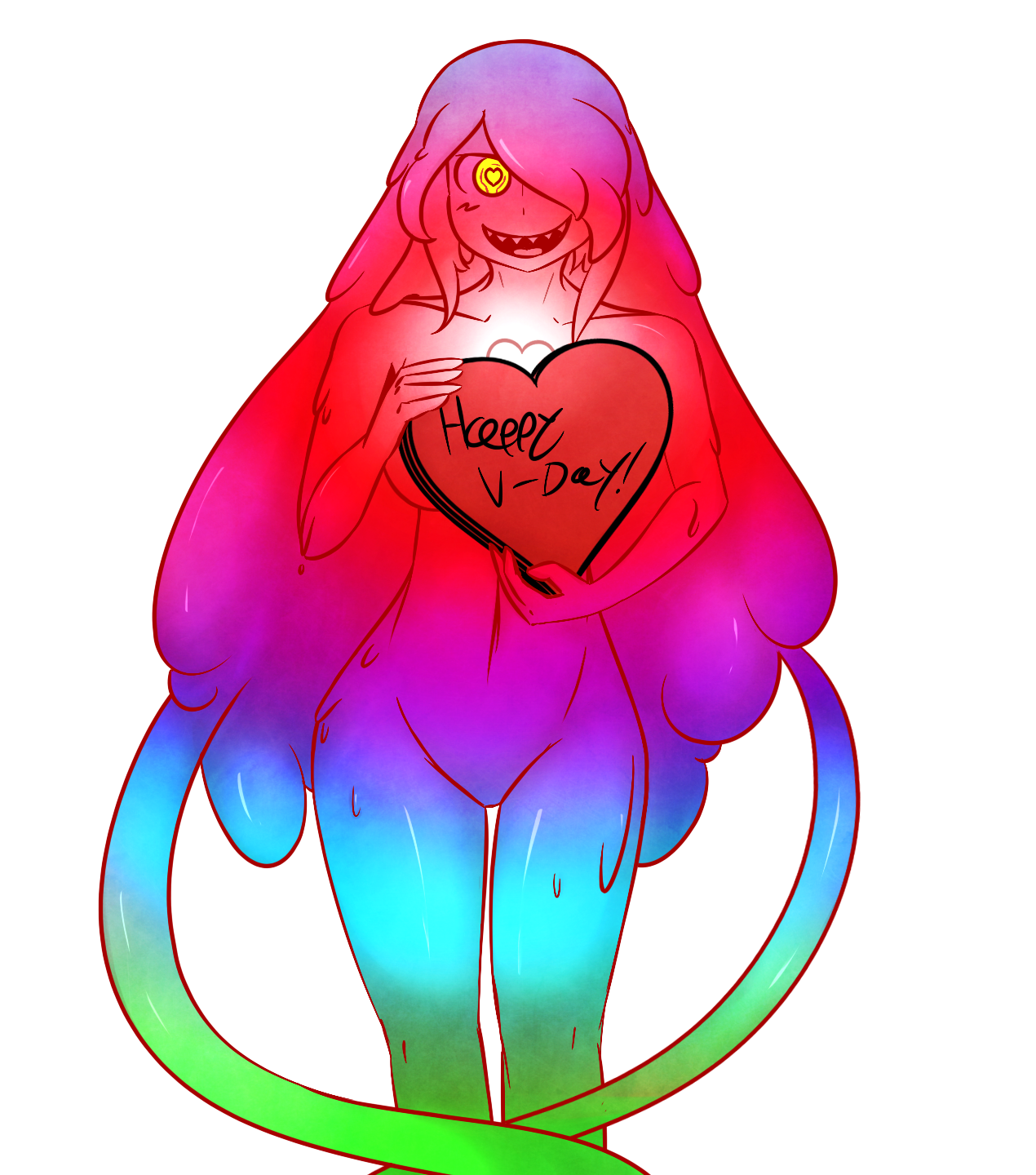 Bit late, but she's got the spirit (Daily Slime Girl #166) | Scrolller