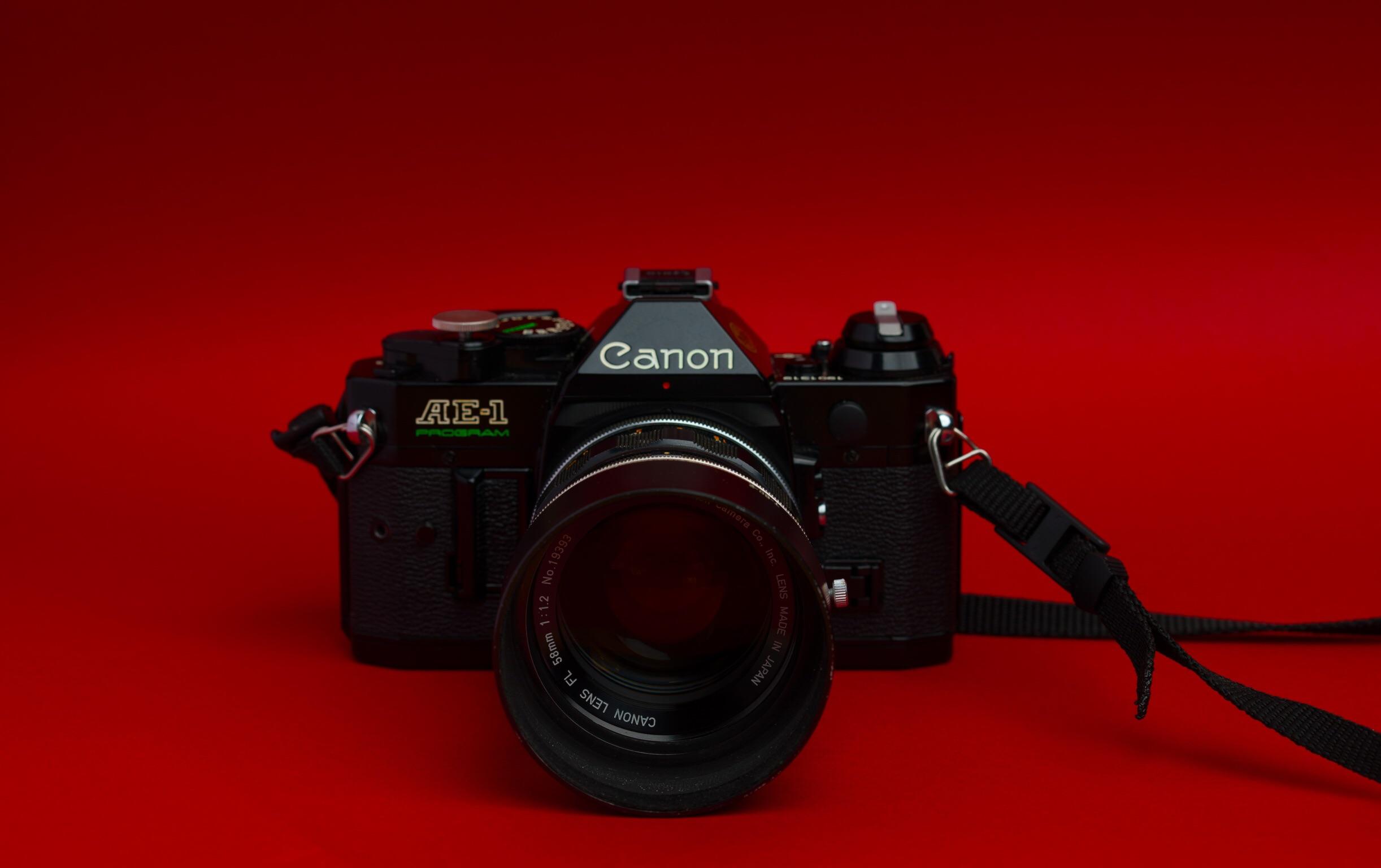 Black canon ae-1 with 58mm 1.2 | Scrolller