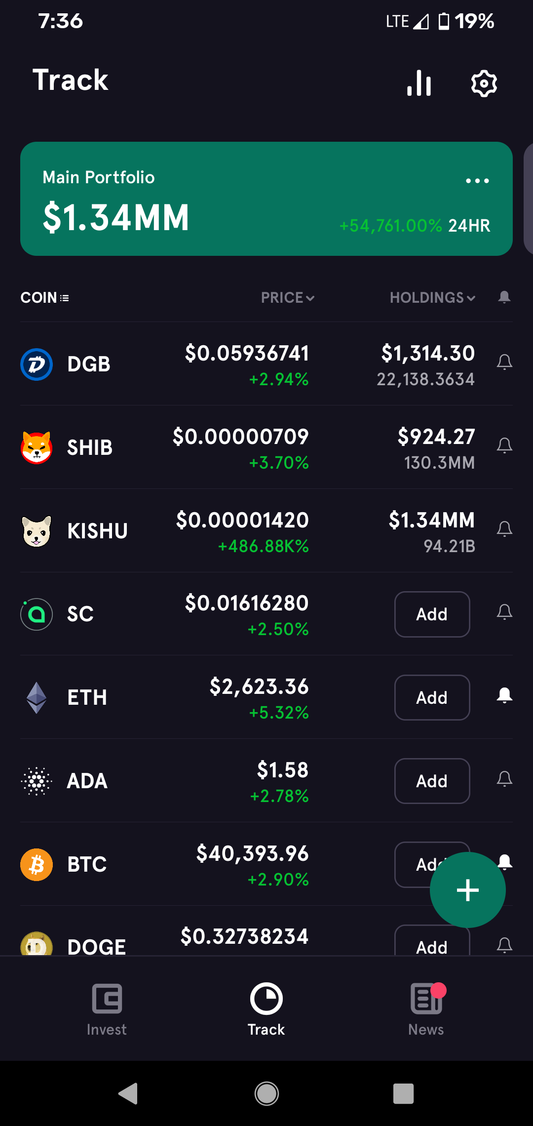 Blockfolio messing with my emotions. | Scrolller