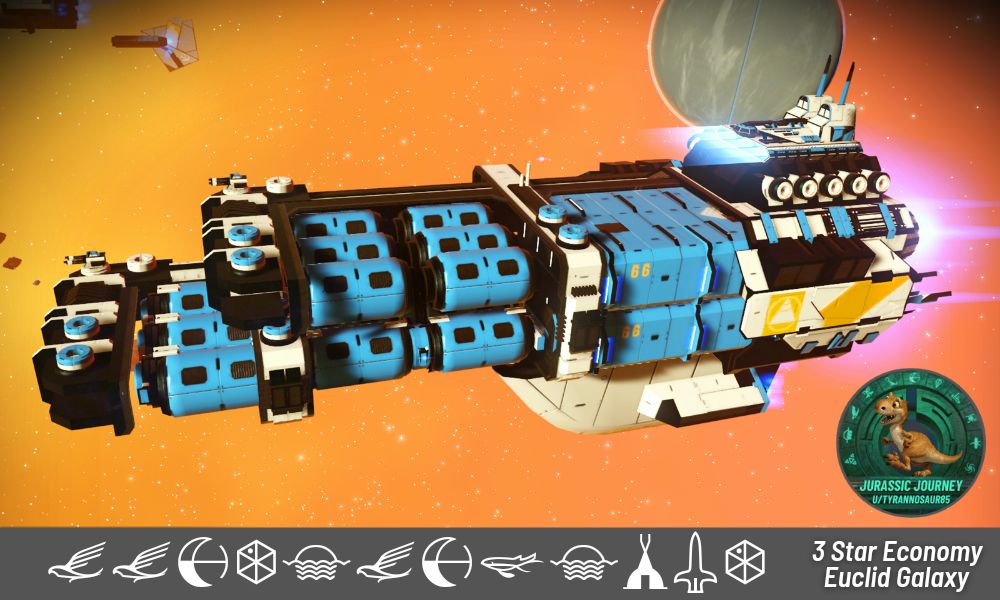 Blue & White Cargo-Underbite System Freighter. | Scrolller