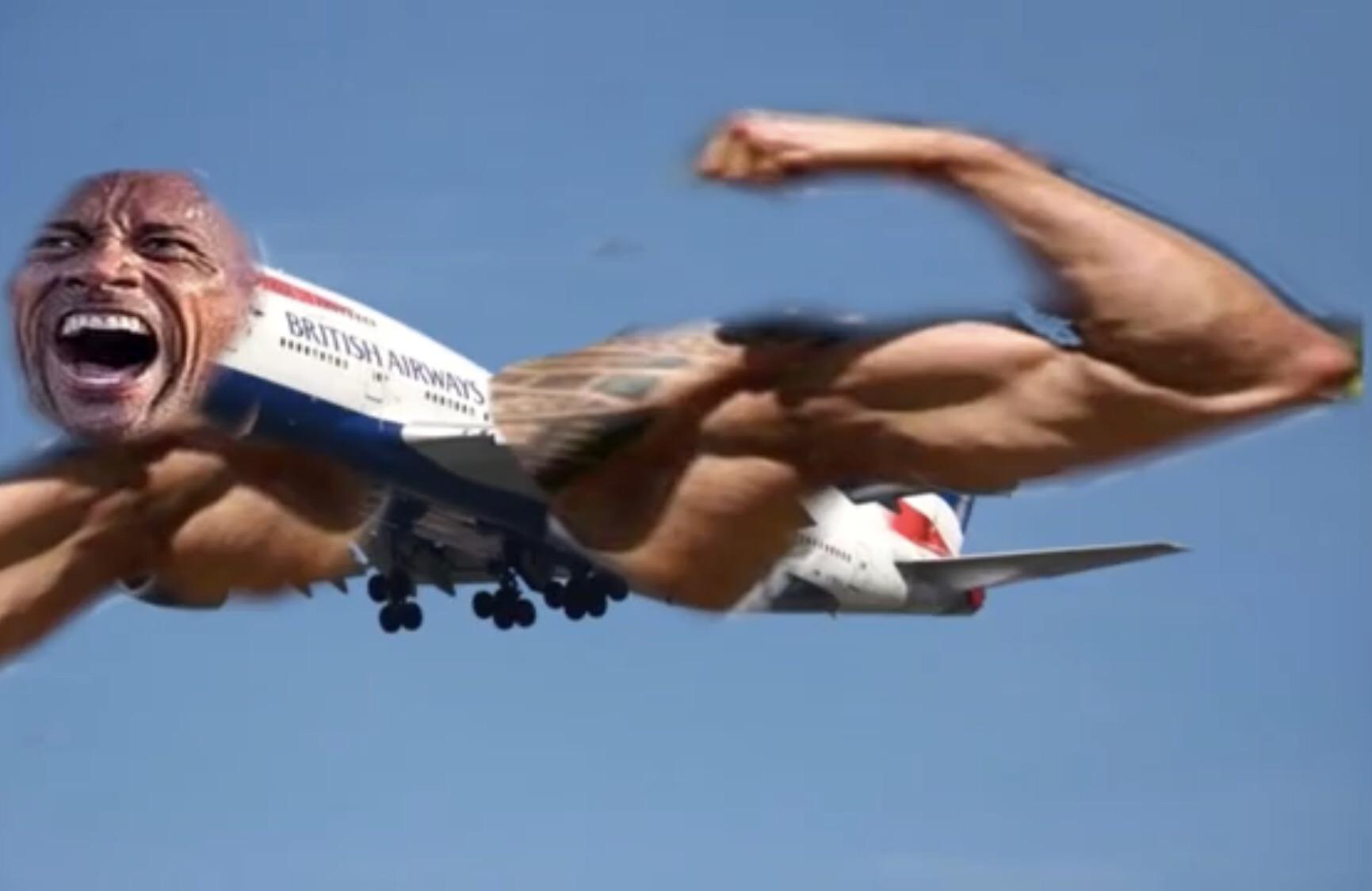 Blursed_Dwayne the plane Johnson | Scrolller