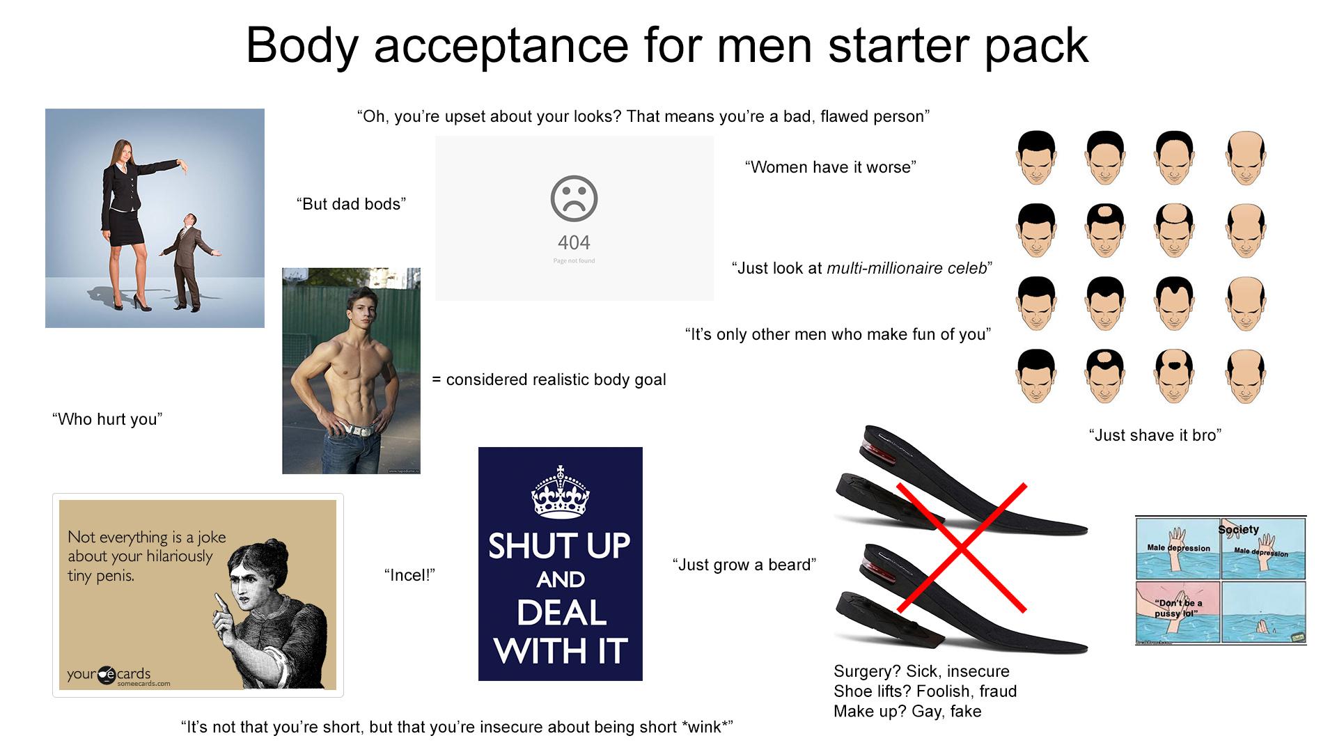 Body acceptance for men starter pack | Scrolller