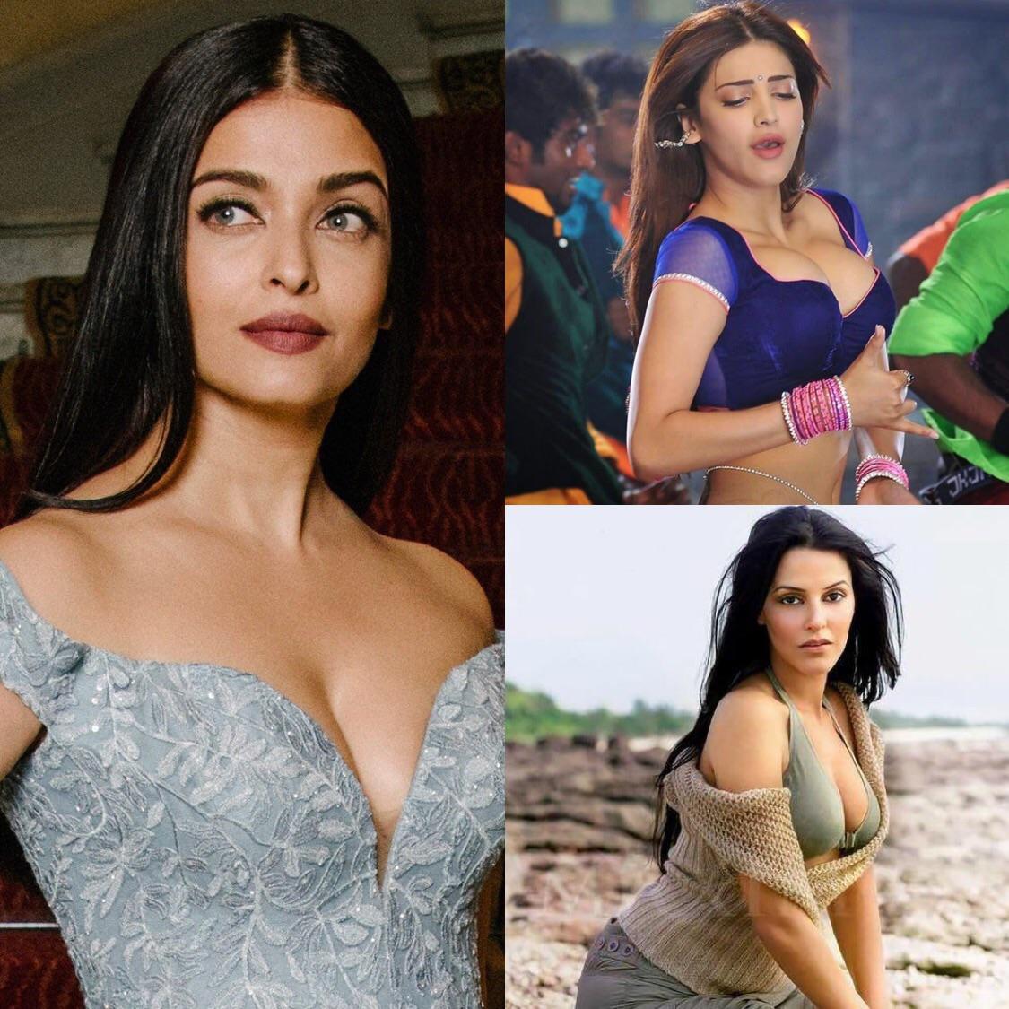 Bollywood Edition- Aishwarya Rai v Shruti Haasan v Neha Dhupia. a) sensual fuck while rubbing ...